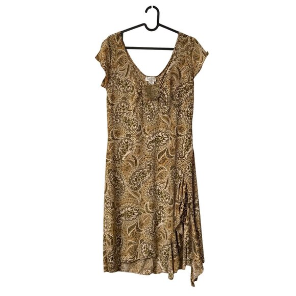 Maria Gabrielle | Dresses | Vtg Maria Gabrielle Brown Paisley Y2k Fairy ...